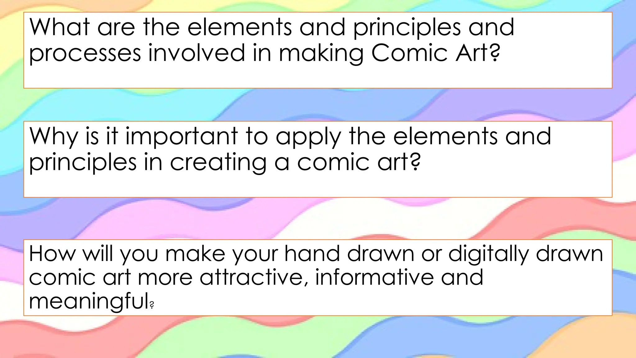 ELEMENTS OF COMIC ART MAPEH 6 QUARTER 2 WEEK 6 | PPTX