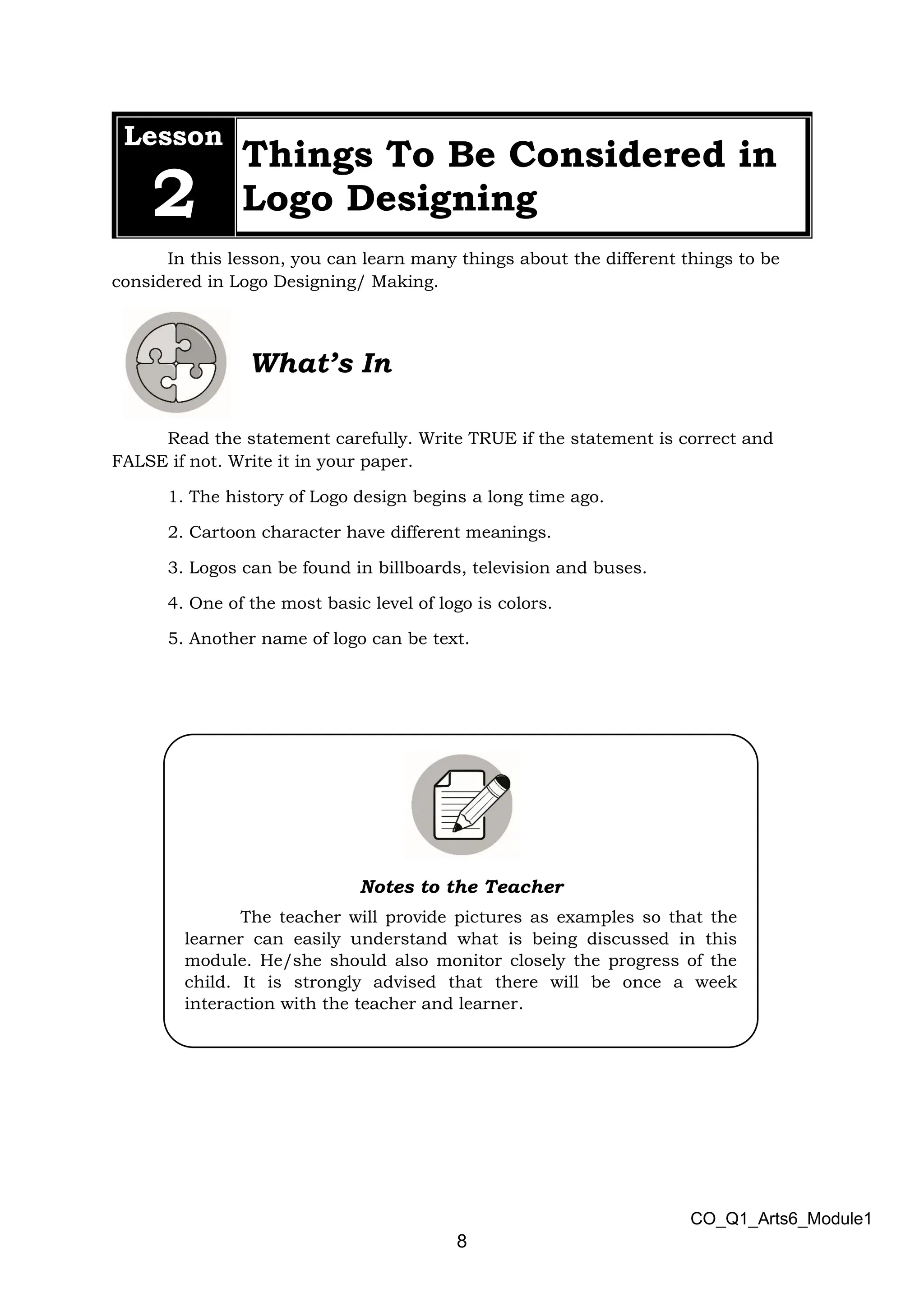 Arts6q1mod1logo Design And Cartoon Character Makingv2pdf