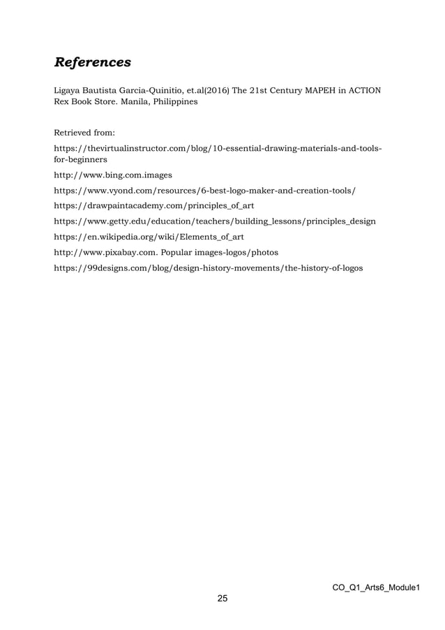 Arts6_q1_mod1_logo design and cartoon character making_v2.pdf | Drawing ...