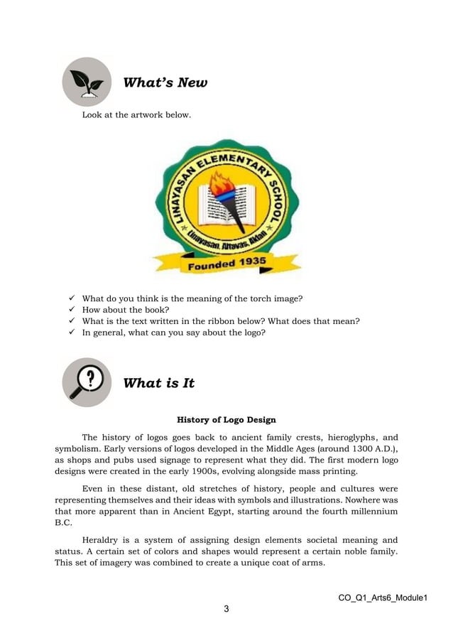 Arts6_q1_mod1_logo design and cartoon character making_v2.pdf | Drawing ...
