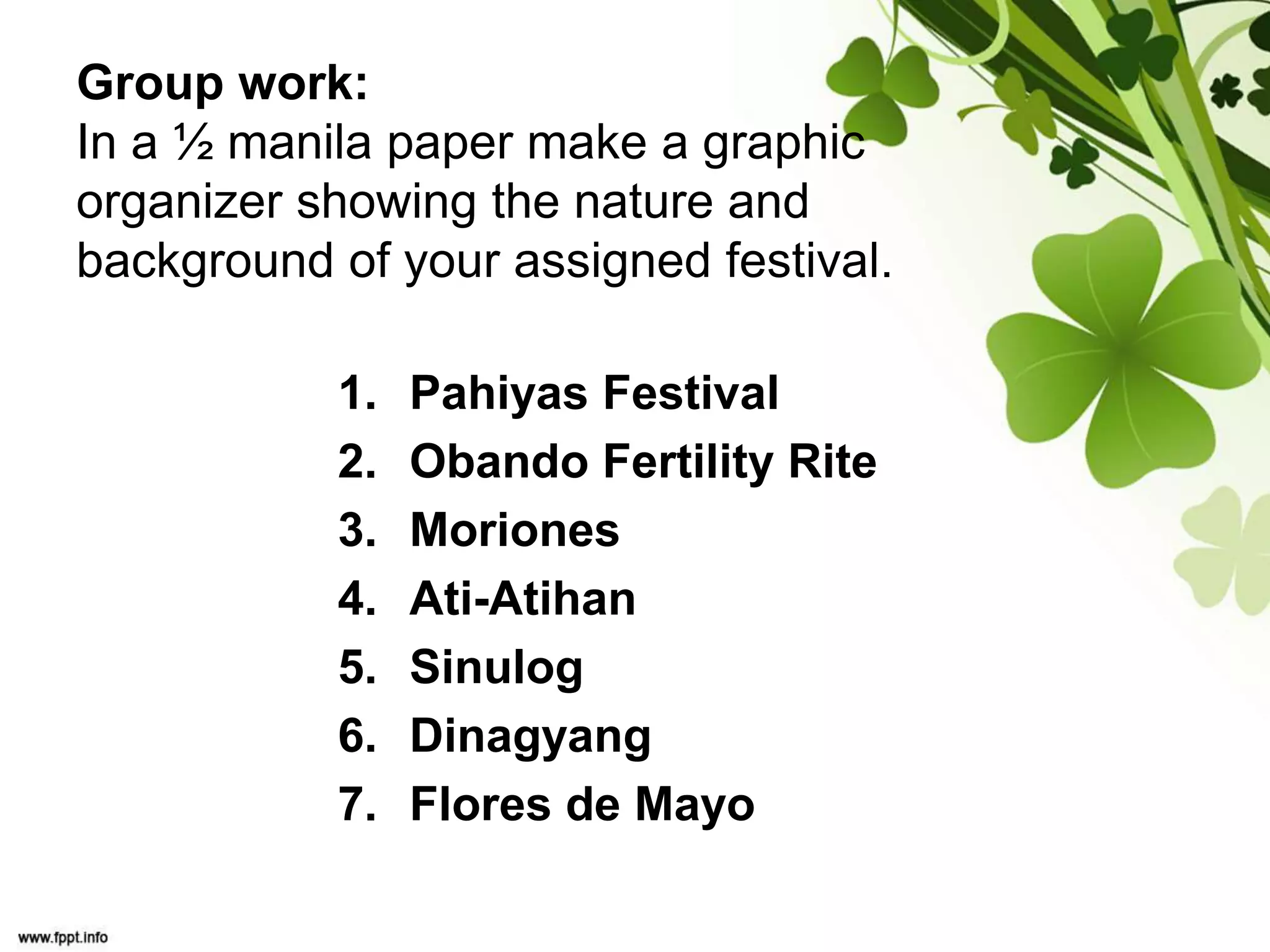 Philippine Festivals and Theatrical Forms | PPT