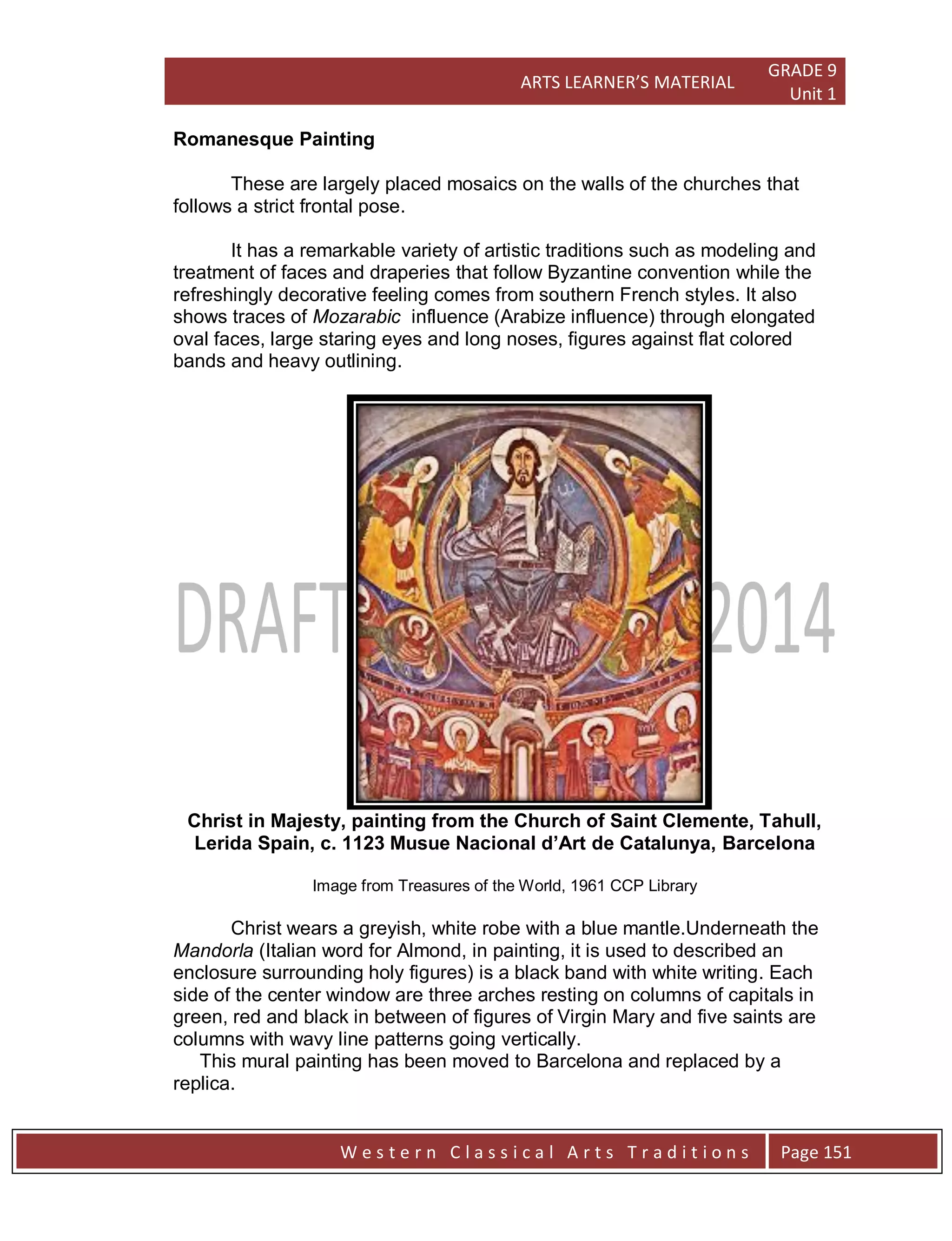 MAPEH Arts Grade 9 | PDF