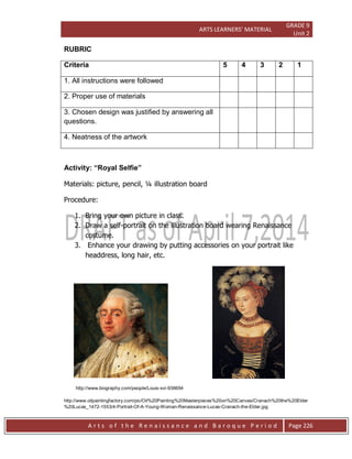 MAPEH Arts Grade 9 | PDF