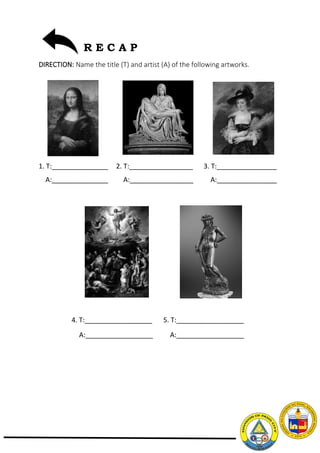 Arts 9 M1 Q3 NEOCLASSICAL PAINTINGS AND ARTIST | PDF
