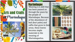 ARTS AND CRAFTS OF MIMAROPA MAPEH 7 ART LESSON | PDF