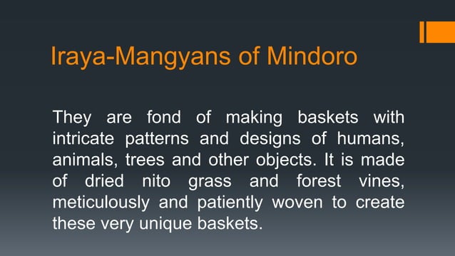 ARTS AND CRAFTS OF MIMAROPA AND VISAYAS REGIONS. 2pptx.pptx | Hobbies ...