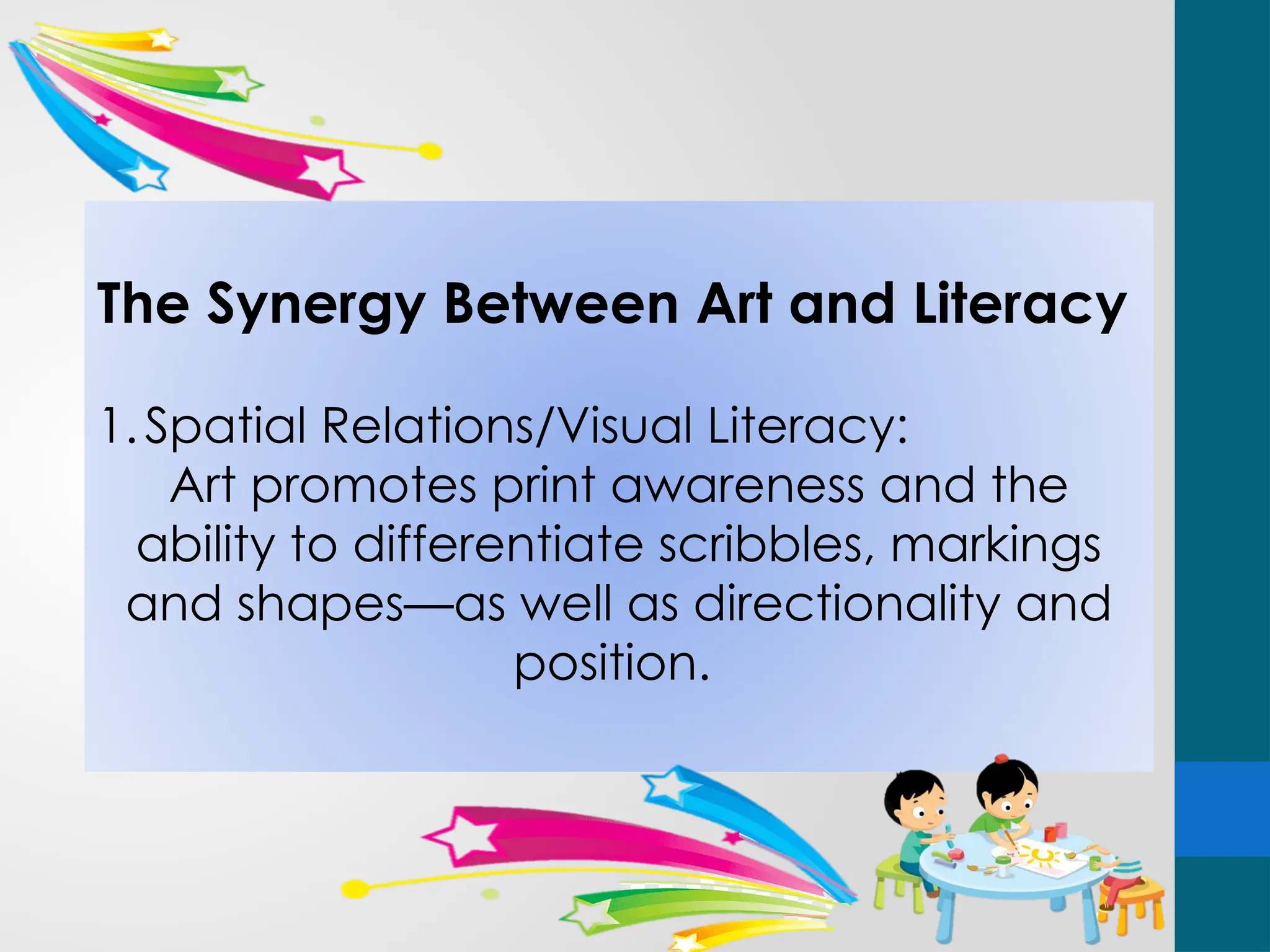 ARTS AND CREATIVITY-LITERACY in Childrenpptx | PPTX