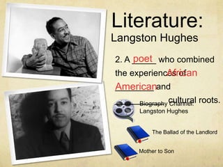 Arts and culture of the roaring 20's harlem renaissance presentation | PPTX