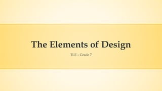 Arts and principles and elements of designs grade 7 | PPTX | Design ...