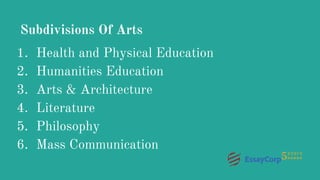 Arts assignment help | PPT
