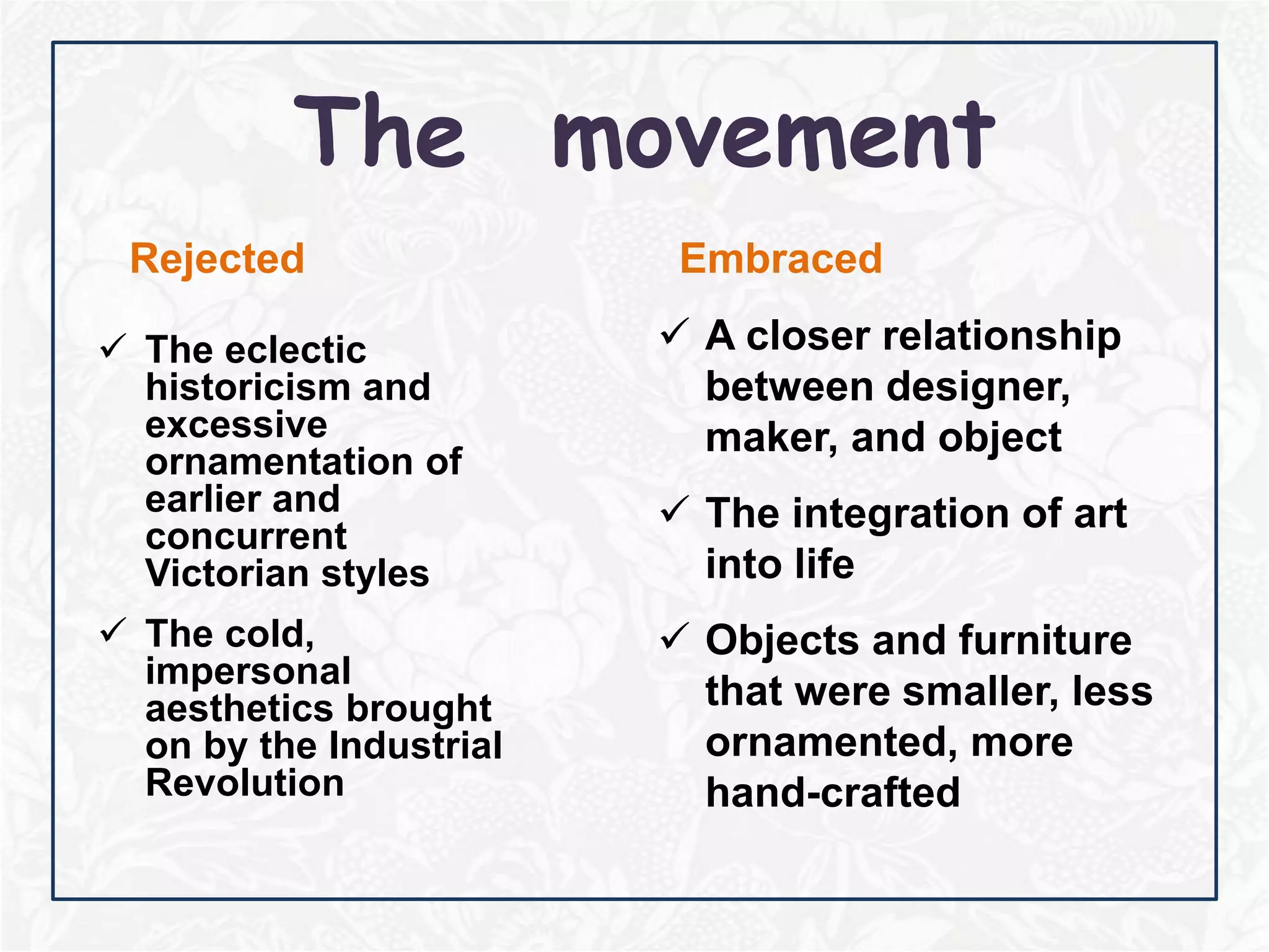 Arts and crafts Movement | PPTX