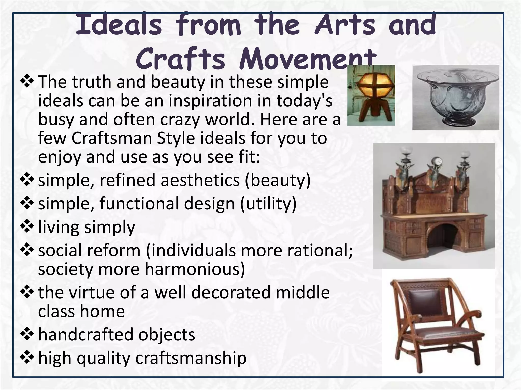 Arts and crafts Movement | PPTX