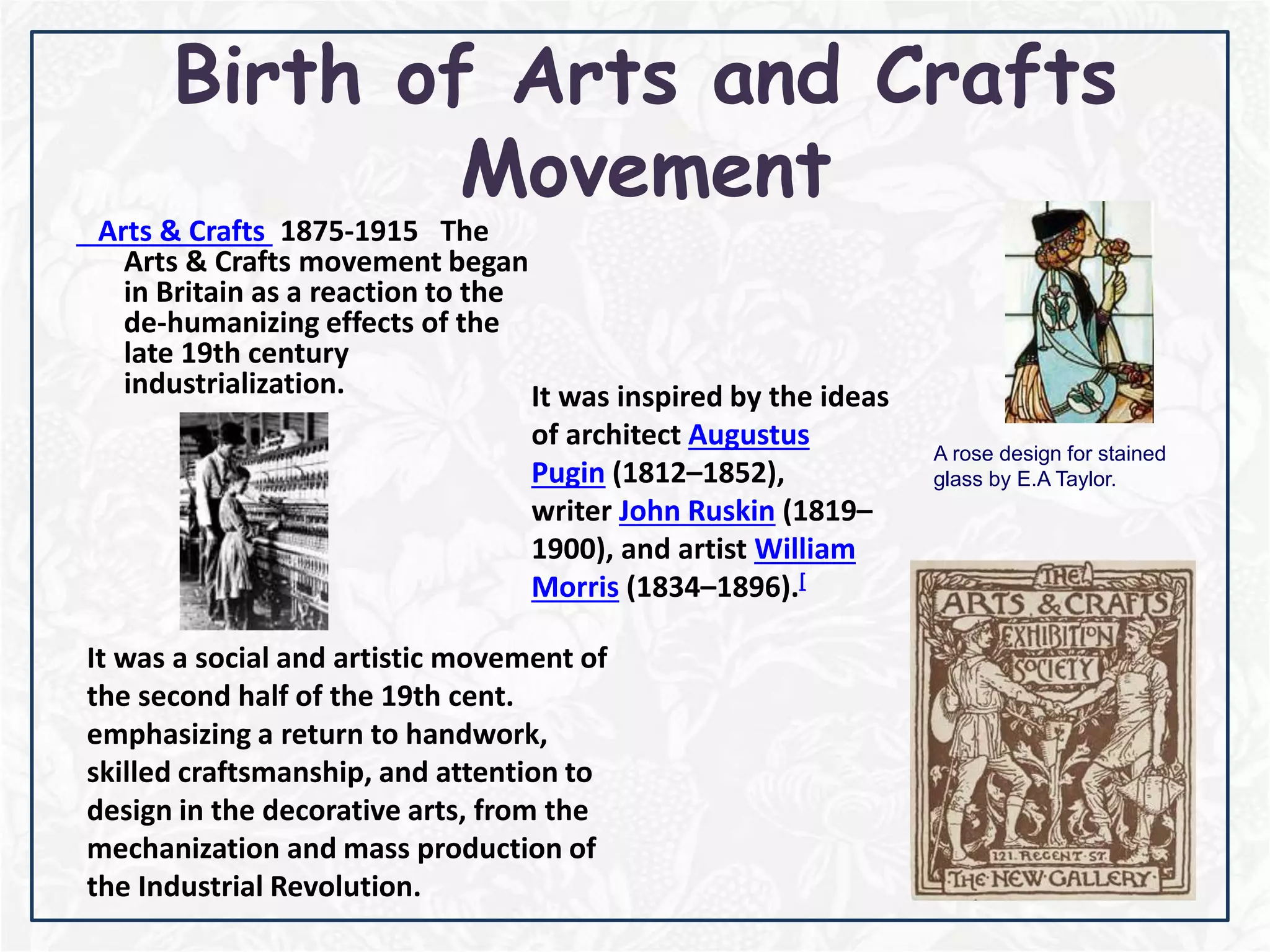Arts and crafts Movement | PPTX