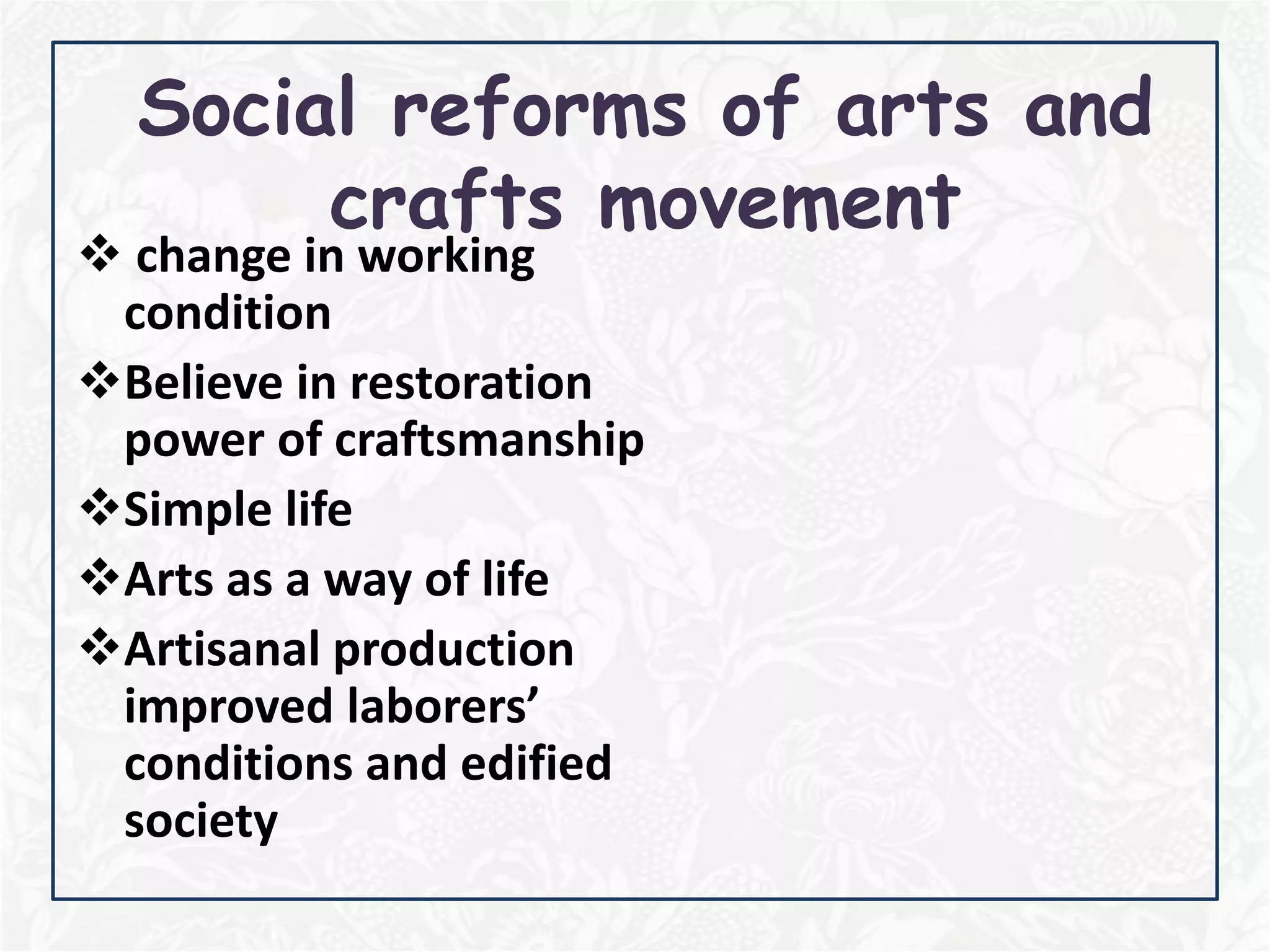 Arts and crafts Movement | PPTX