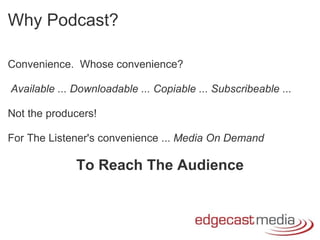 Introduction to Podcasting | PPS | Digital Audio | Computer Software ...