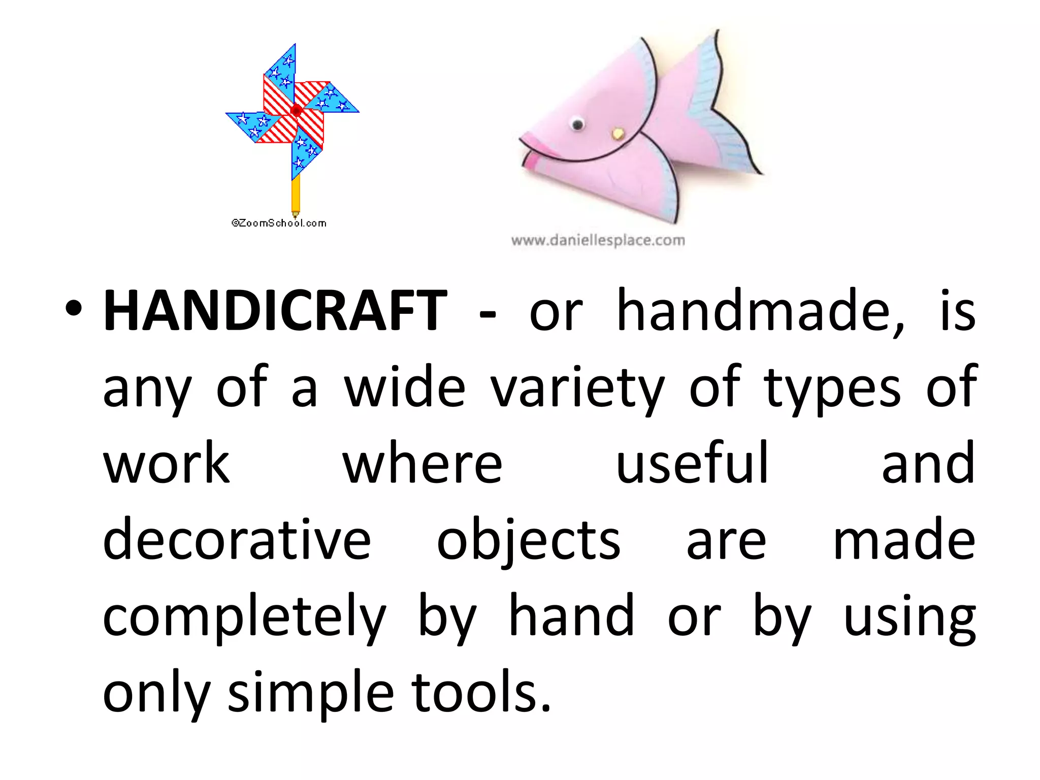 Arts and Crafts (ARTS 8 Lesson 2) | PPTX