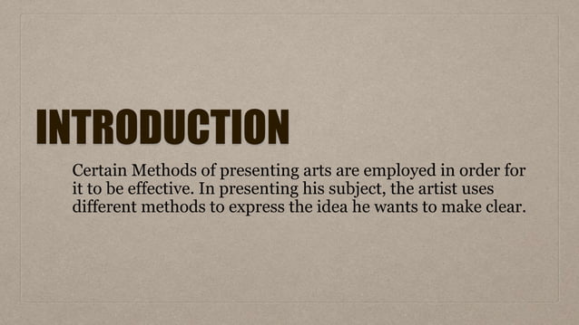 Introduction of Arts | PPSX