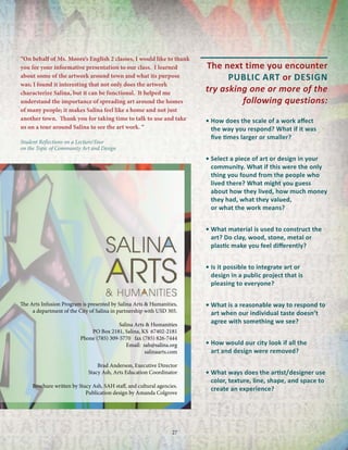 City of Salina-Arts Infusion Program | PDF | Professional School | Postgraduate Education
