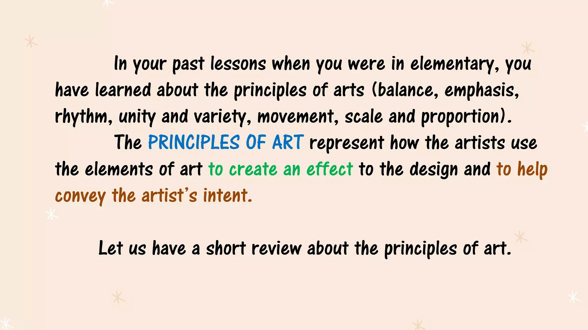 PRINCIPLES OF ARTS | PPTX