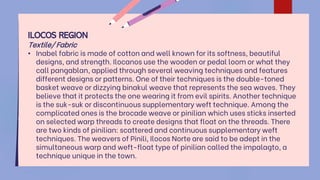 ATTIRE, FABRICS AND TAPESTRIES OF LUZON | PPTX