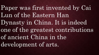 Arts of China | PPTX