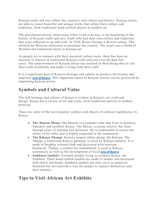 arts of kenya | DOCX