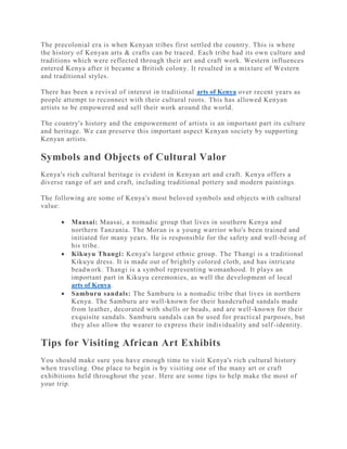 arts of kenya | DOCX