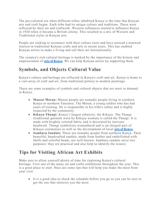 arts of kenya | DOCX