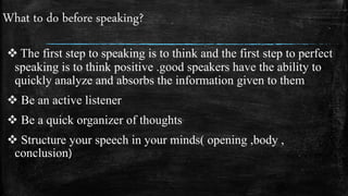 Arts of speaking | PPTX