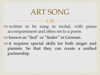 Art Song and Opera of the Romantic Period | PPTX