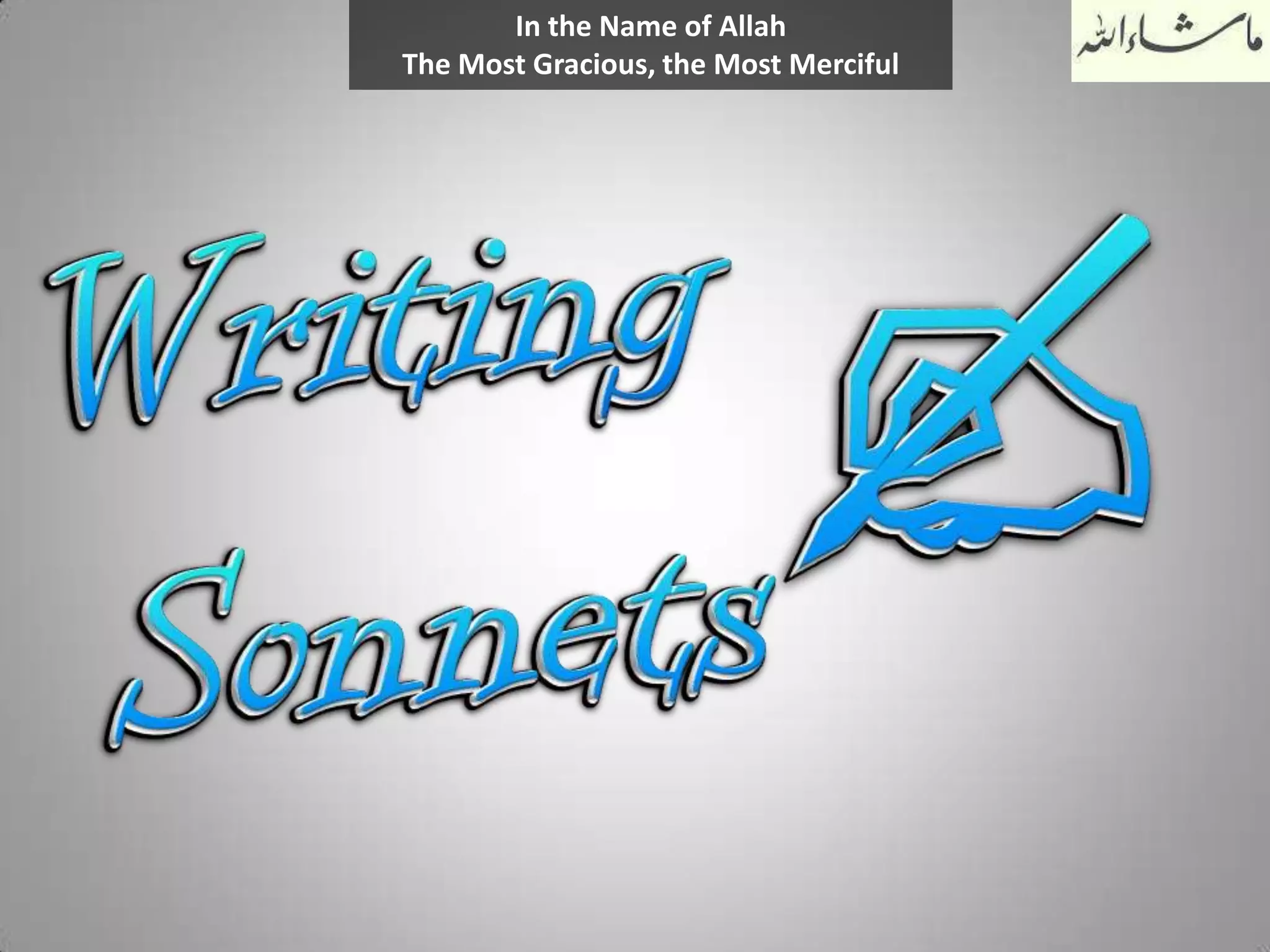 Poetry: Writing Sonnets | What Is A Sonnet? | Examples Of Sonnets ...