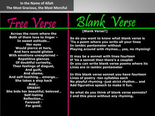 Examples Of Blank Verse