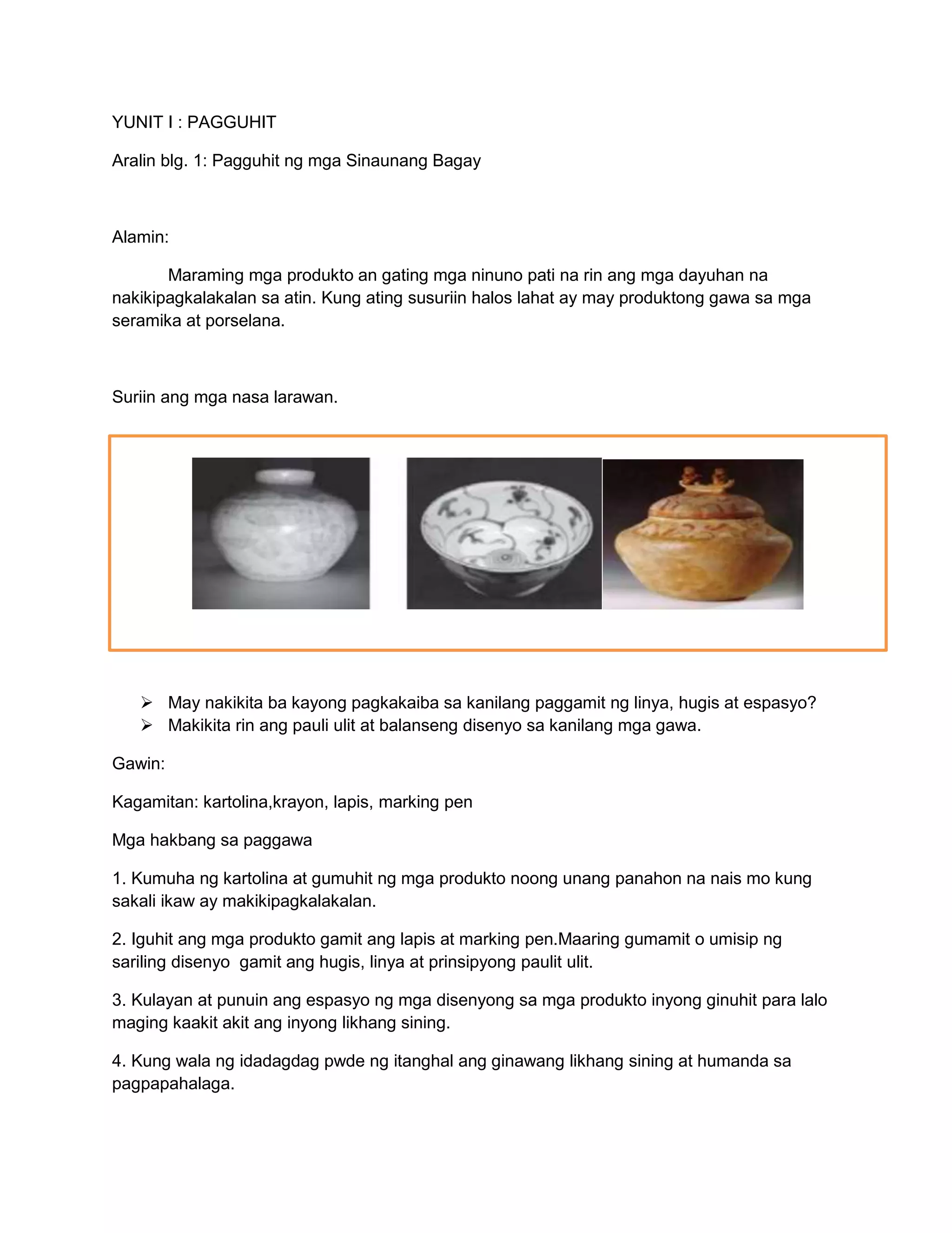 K TO 12 GRADE 5 LEARNER’S MATERIAL IN ARTS (Q1-Q4) | PDF