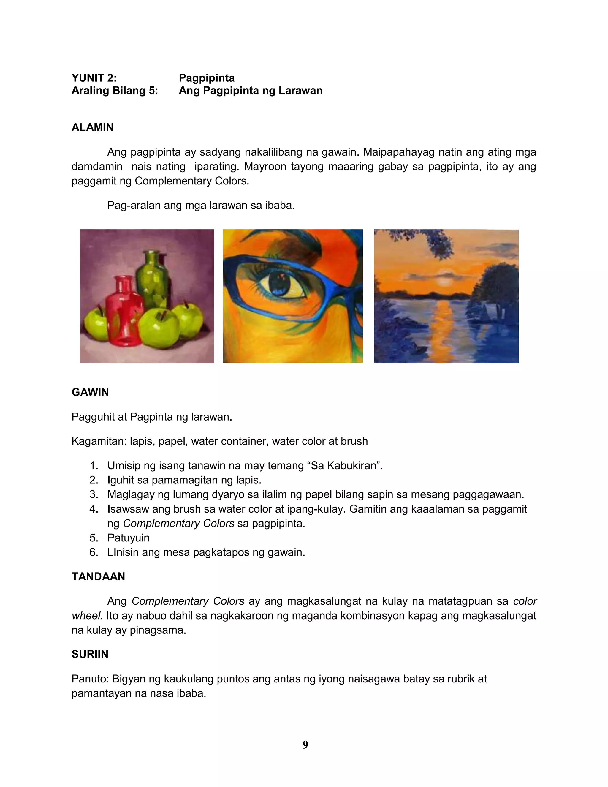 K TO 12 GRADE 5 LEARNER’S MATERIAL IN ARTS (Q1-Q4) | PDF