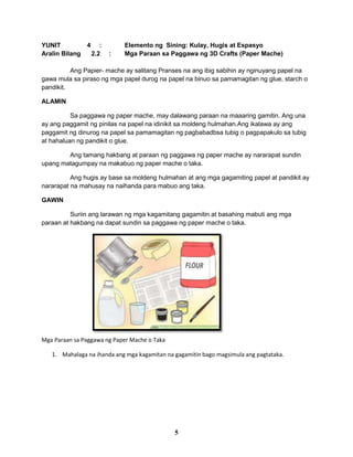 K TO 12 GRADE 5 LEARNER’S MATERIAL IN ARTS (Q1-Q4) | PDF