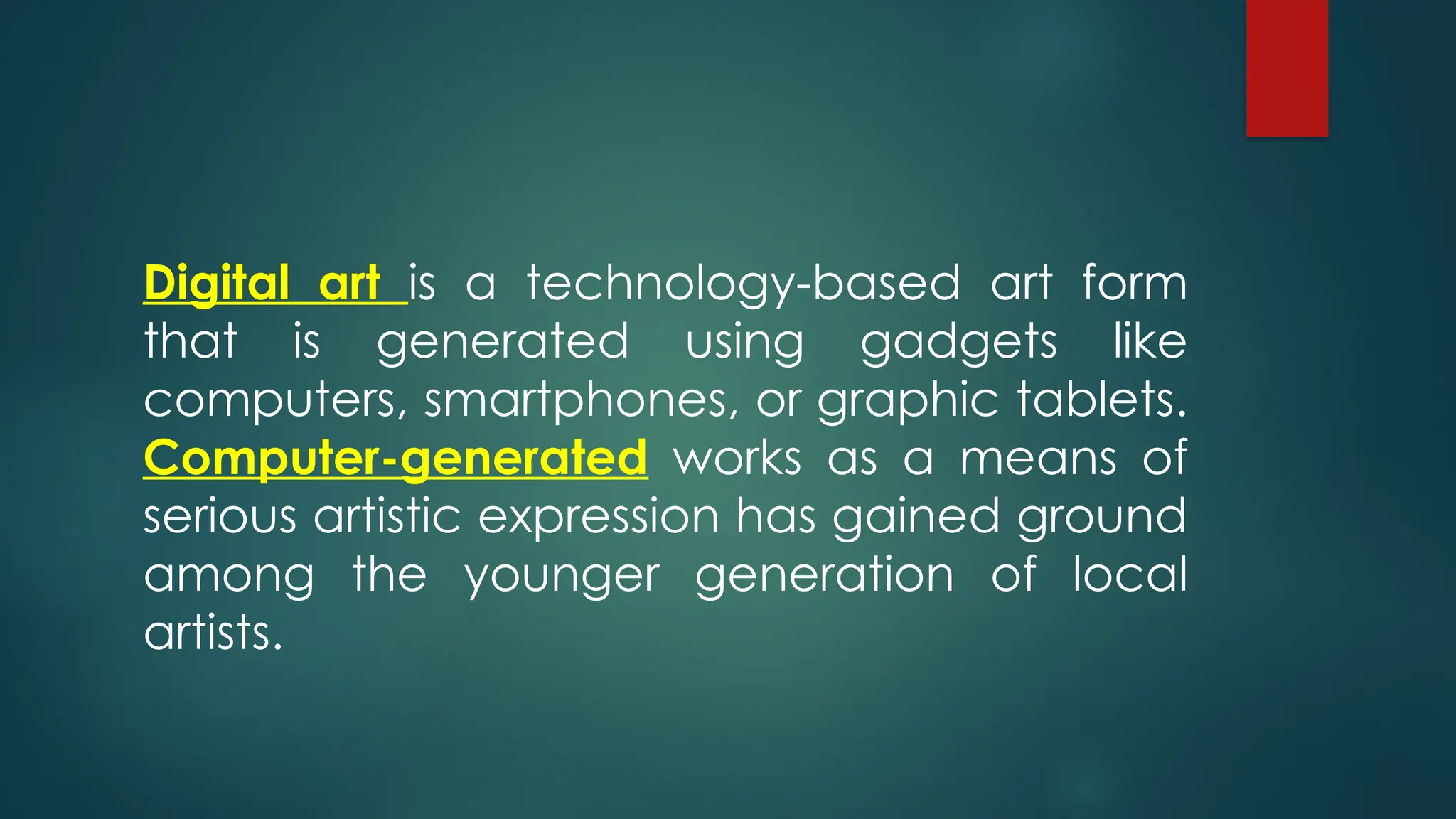 Grade 10- -Arts Quarter2 Lesson1 Technology based-arts pptx | PPTX