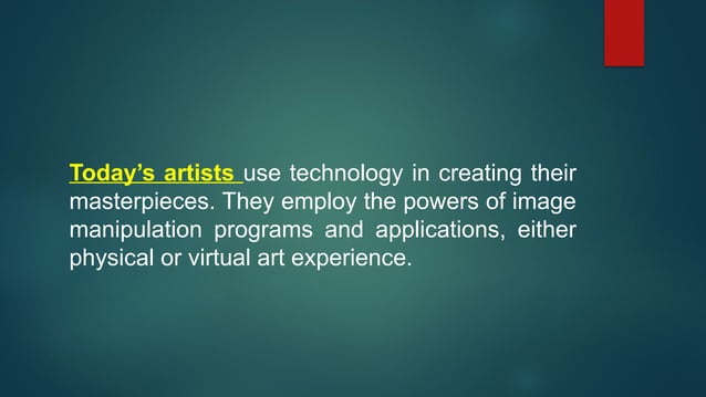 Grade 10- -Arts Quarter2 Lesson1 Technology based-arts pptx | PPTX | Digital Arts | Fine Art