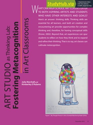 Art Studio As Thinking Lab Fostering Metacognition In Art Classrooms.Pdf