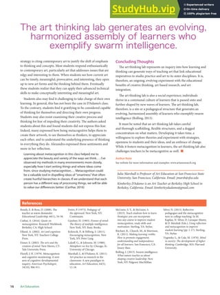 Art Studio As Thinking Lab Fostering Metacognition In Art Classrooms.Pdf