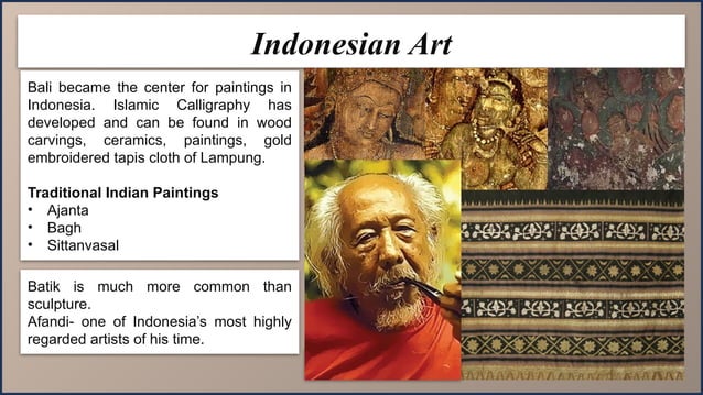 ARTS OF INDONESIA- It discusses the Wayang Kulit shadow puppet theater ...