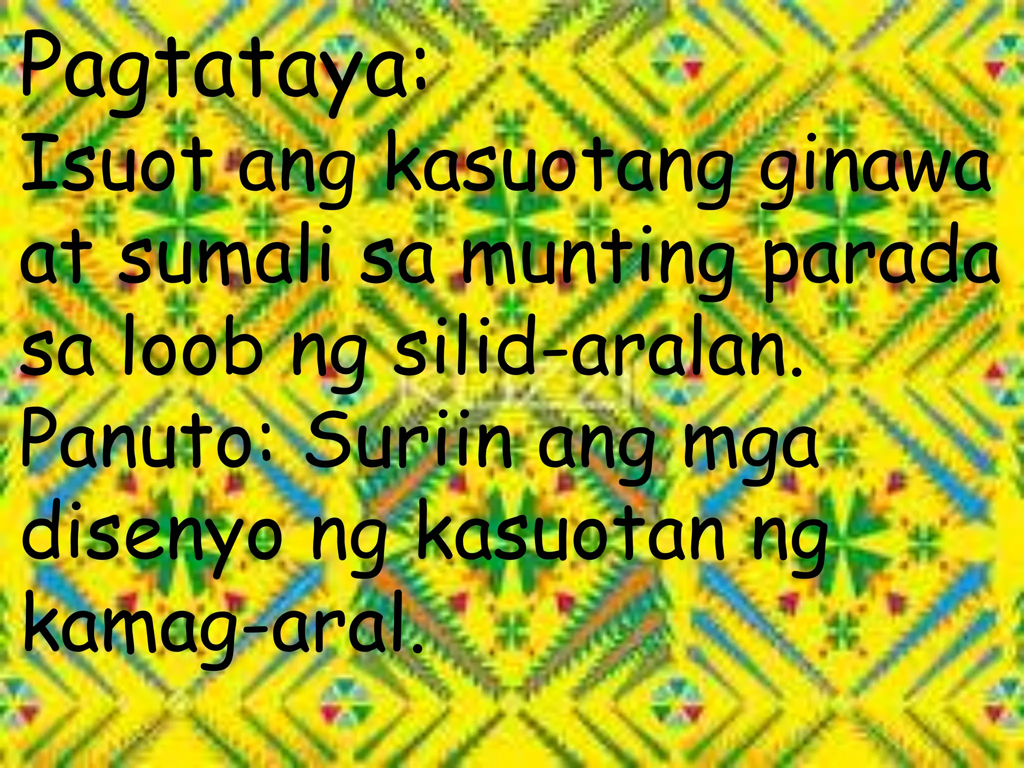 ARTS Y2 ARALIN 2 KASUOTAN AT PALAMUTING ETNIKO.pptx