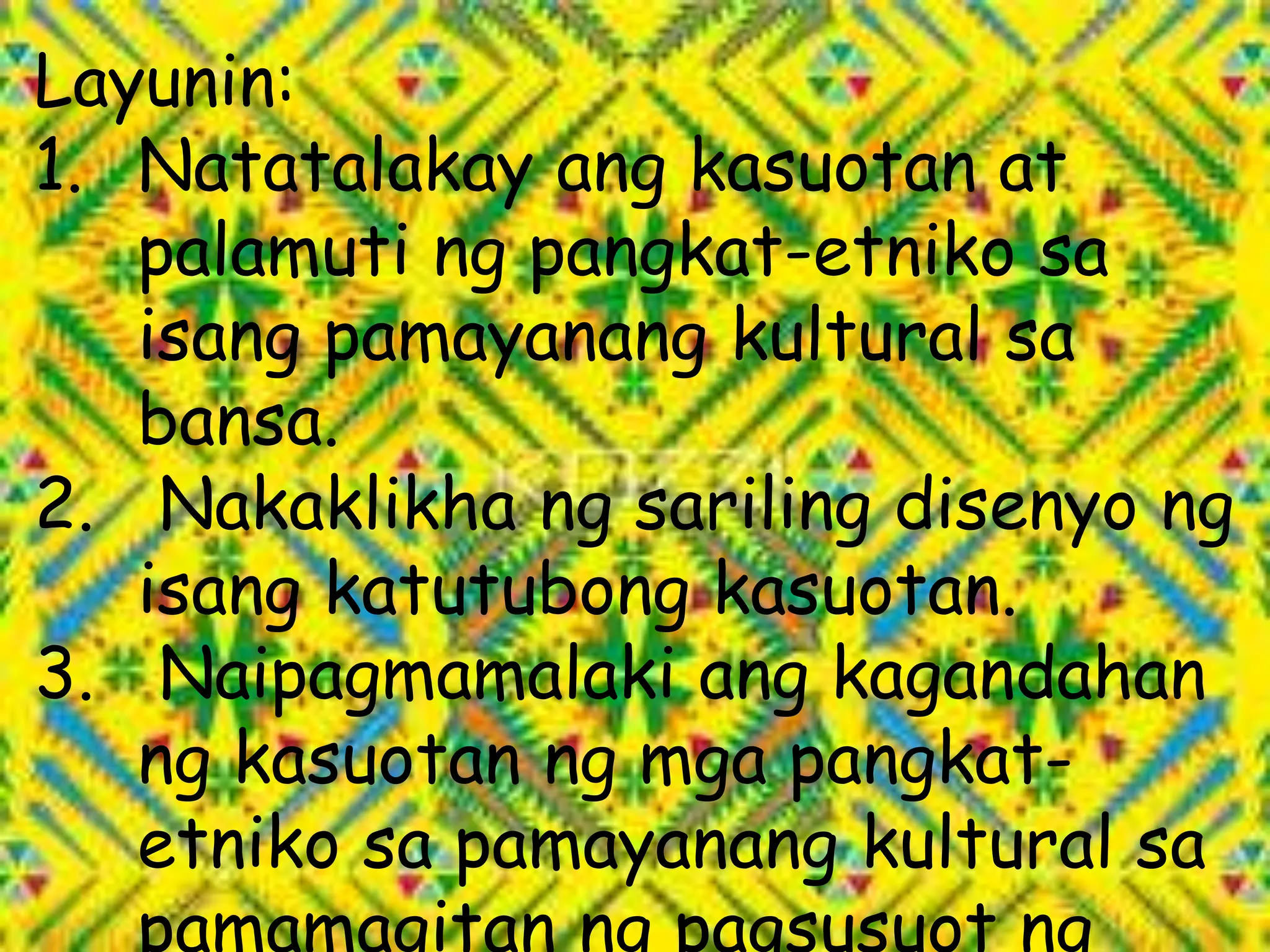 ARTS Y2 ARALIN 2 KASUOTAN AT PALAMUTING ETNIKO.pptx