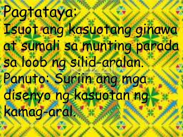 ARTS Y2 ARALIN 2 KASUOTAN AT PALAMUTING ETNIKO.pptx