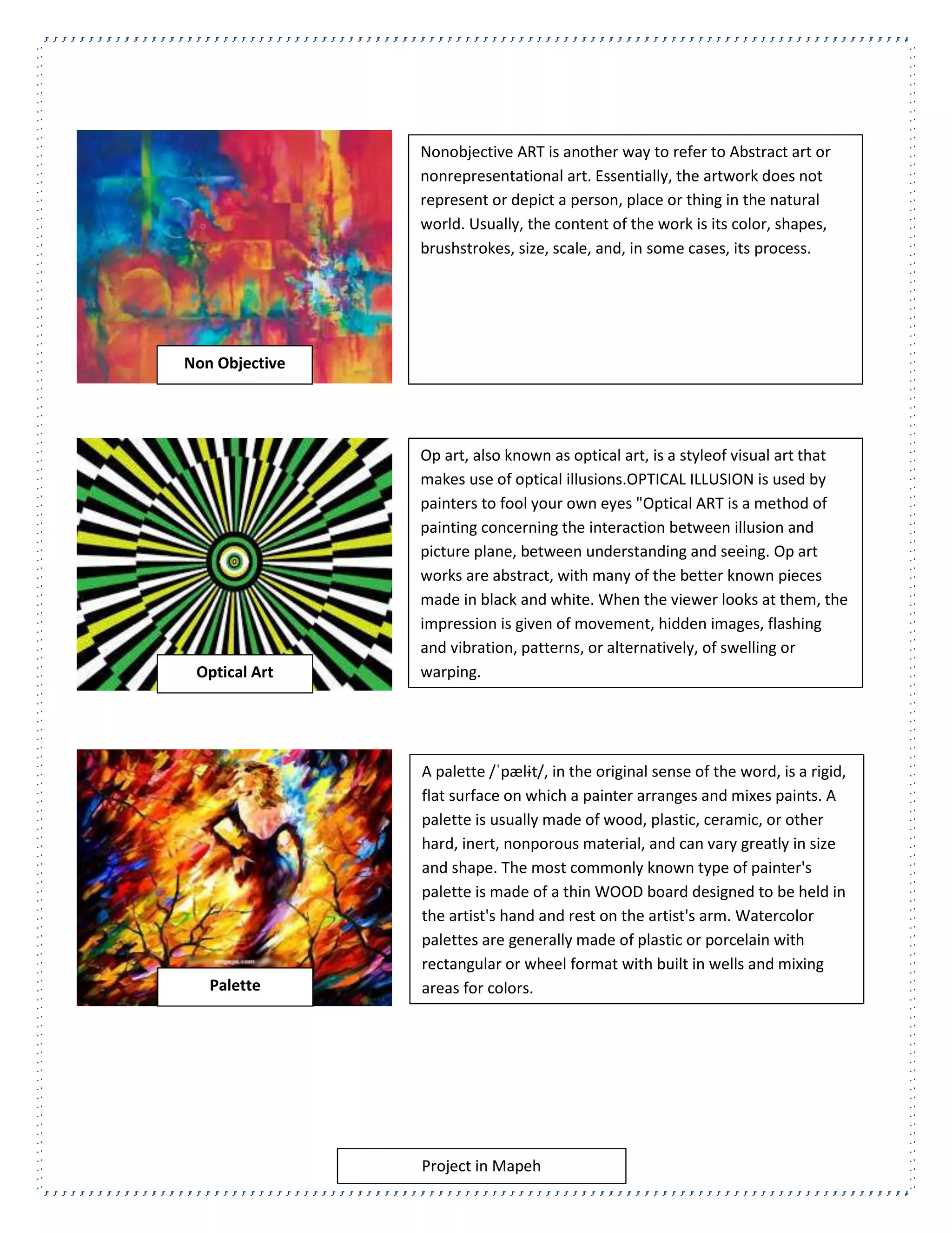 All About Art Terminologies | DOCX