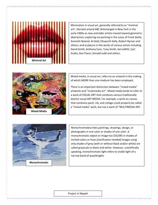 All About Art Terminologies | DOCX