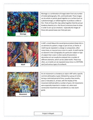 All About Art Terminologies | DOCX