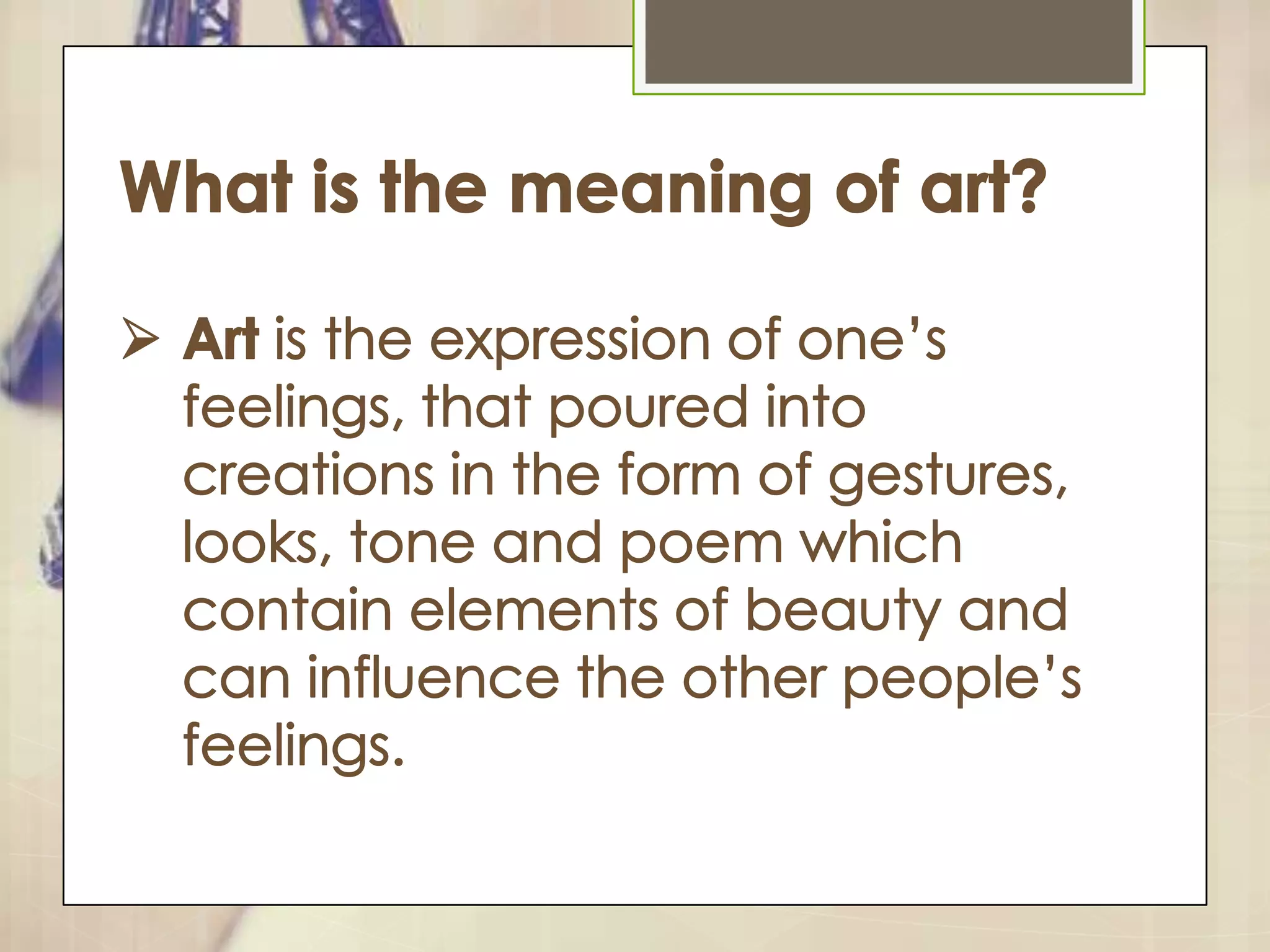 Art themes and purposes | PPTX