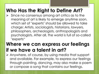 Art themes and purposes | PPTX