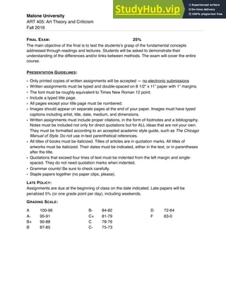 Art Theory And Criticism Syllabus | PDF