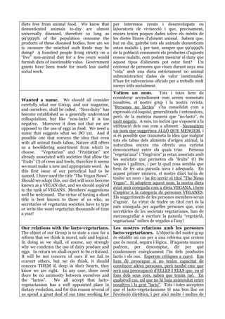 The Vegan News. Nº1, novembre de 1944. | PDF